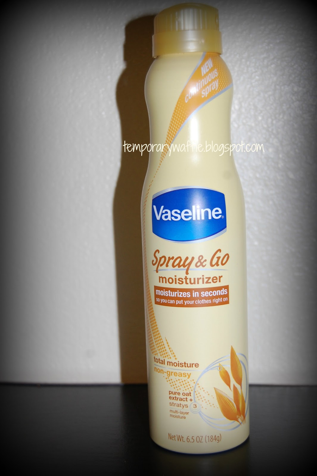 Temporary Waffle: Vaseline Spray & Go Moisturizer