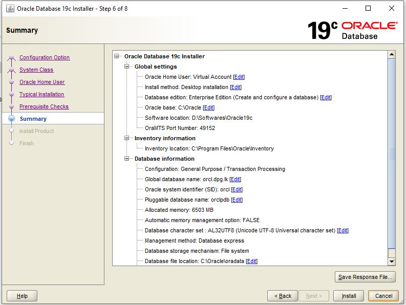 Oracle 19c Install on windows 10 - Pubudu Dewagama
