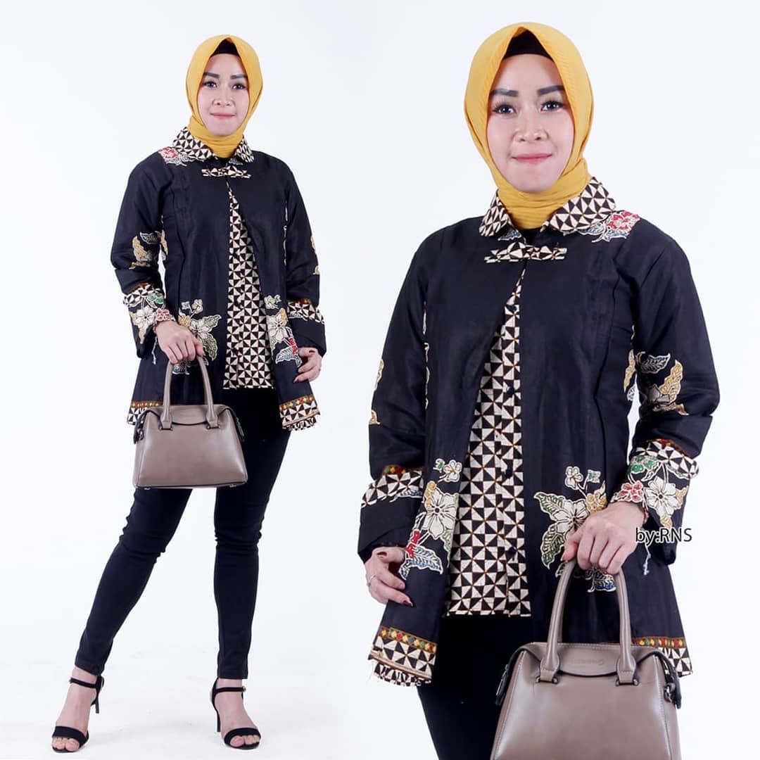 Model Atasan Batik Wanita Modern Terbaik 2020 Desain Paling Mewah ...