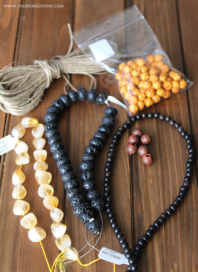 DIY Lava Rock Essential Oil Diffuser Bracelet | The Rising Spoon