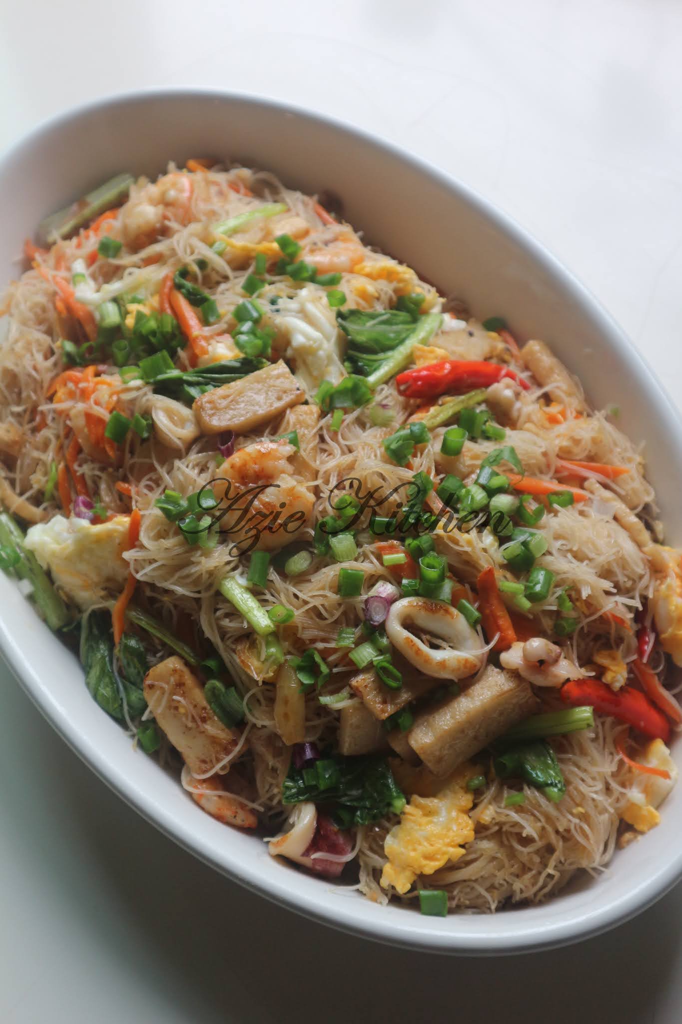 Mee Hoon Goreng Putih Yang Mudah Dan Sedap - Azie Kitchen