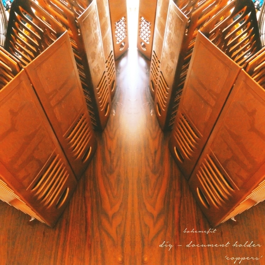 Homeboheme ☾: diy – document holder ‘coppers’