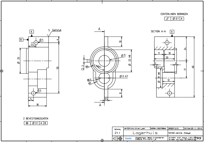 Workflow + Technische Tekeningen Jente | Opdracht TTCAD 2012