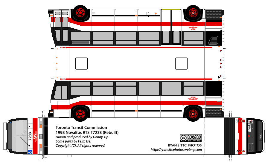 SP. Papel Modelismo: PaperCraft - PaperBus 1998 NovaBus RTS - Toronto ...