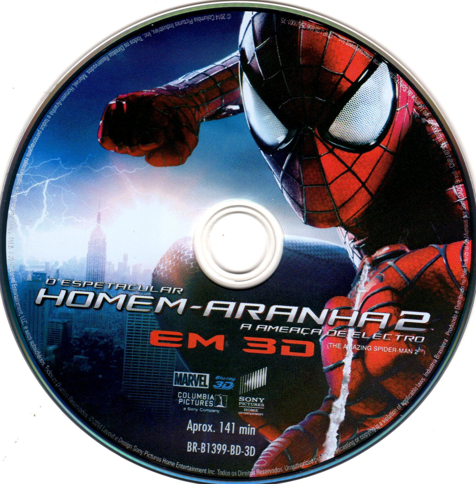 Label Bluray 3d O Espetacular Homem-aranha 2 A Ameaça De Electro - Dvd