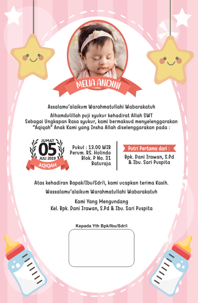 Free 50 Desain Undangan Aqiqah dan Tasyakur Anak CorelDraw CDR ...