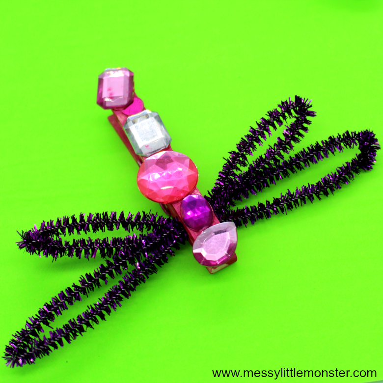 Clothespin Dragonfly Craft - Messy Little Monster