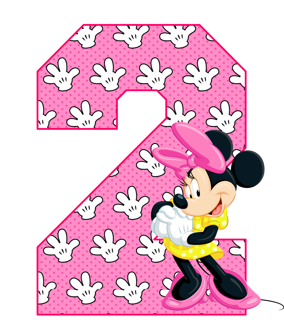 Kits imprimibles gratis : Números para imprimir Minnie Mouse