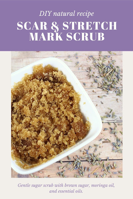 DIY Scar and Stretch Mark Sugar Scrub Recipe With Helichrysum and Lavender
