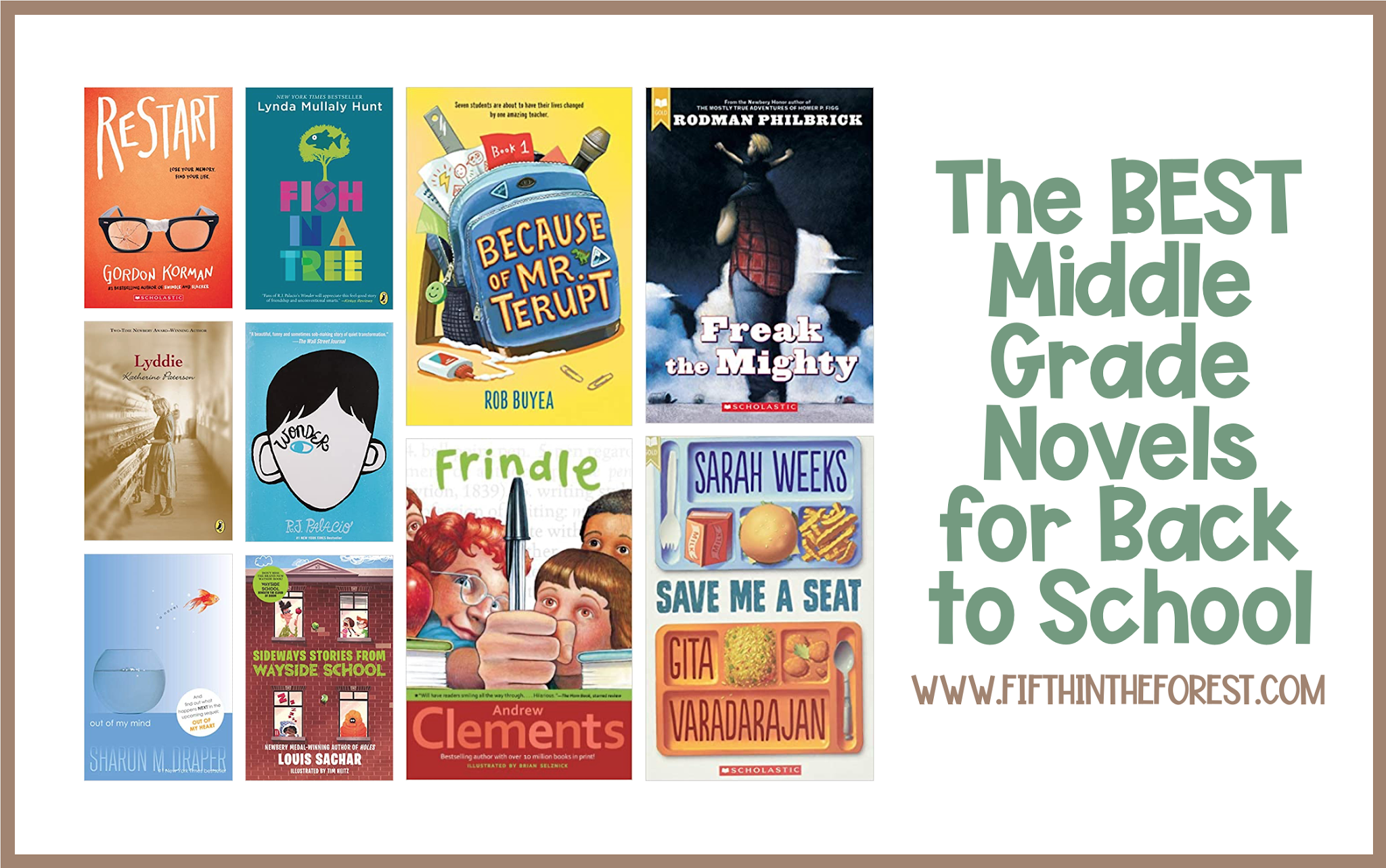 The 10 Best Back to School Novels for Upper Elementary | Fifth in the ...