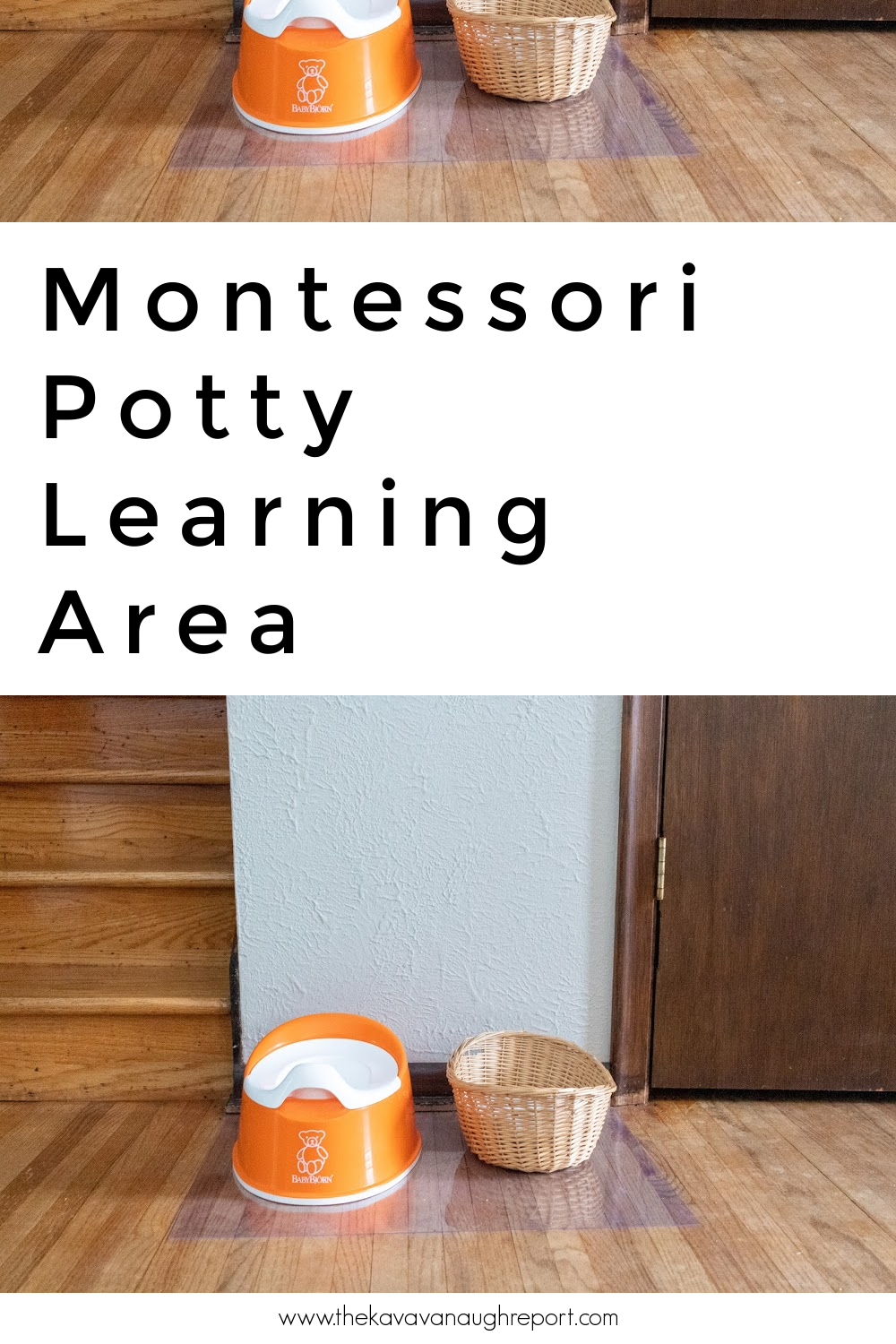 Our Simple Montessori Potty Learning Area