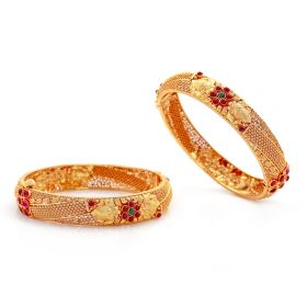 Golden ruby bangles