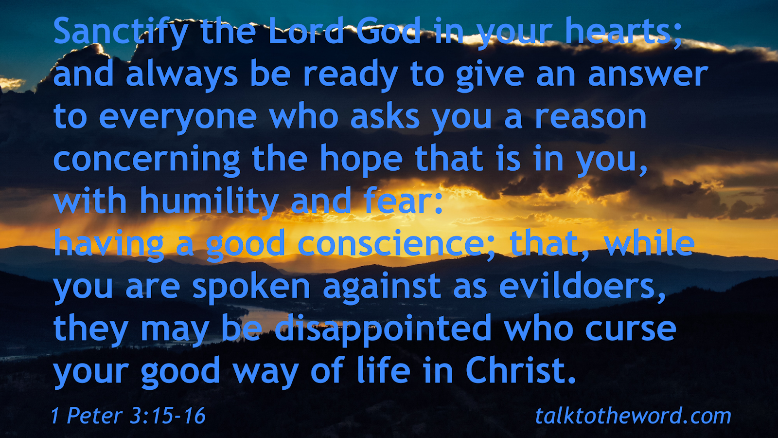 1 Peter 3:15-16