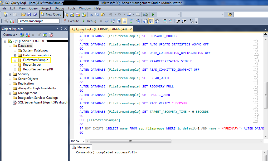 My Techy Thoughts: SQL Server 2012 - FileStream Enhancements