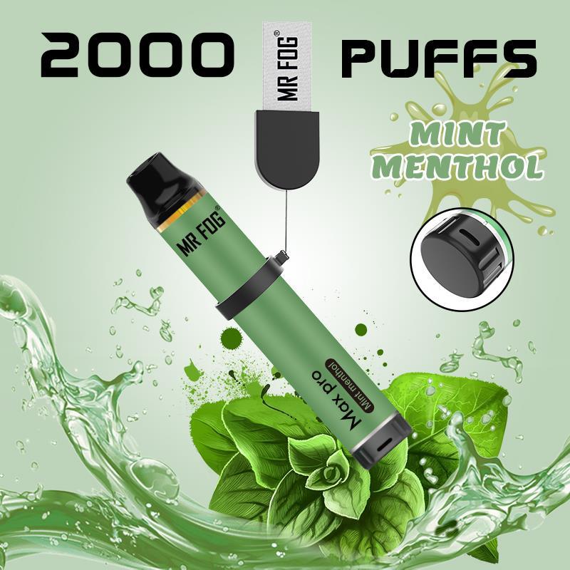 MR FOG MAX PRO 2000 PUFFS MINT MENTHOL
