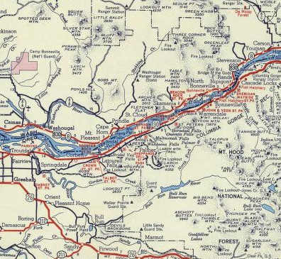 US Route 30/Columbia River Highway; old US 30 on the Historic Columbia ...