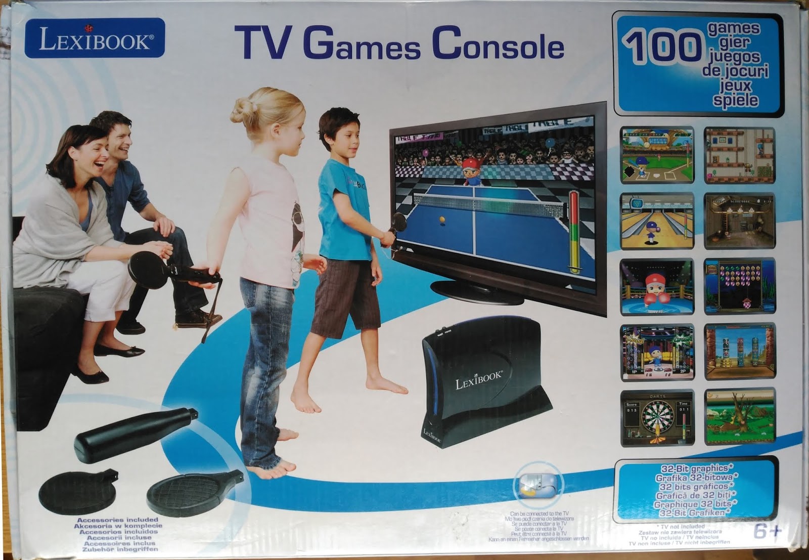 Retro Ordenadores Orty: Consola Lexibook TV Games Console (100 en 1) (2012)