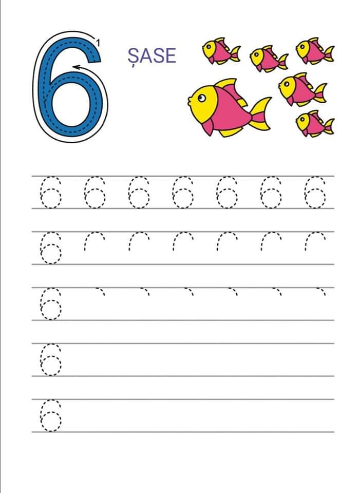 Jocuri pentru copii mari şi mici: Fise de invatat sa scriem cifre