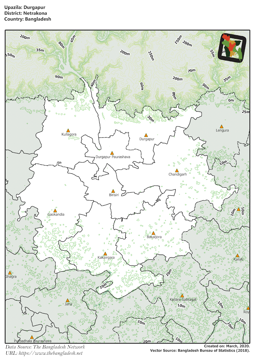 Mouza & Land Use Maps of Durgapur Upazila, Netrokona, Bangladesh ...