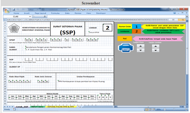 APLIKASI FORMAT SSP PAJAK LAPORAN DANA BOS FORMAT DENGAN EXCEL ...