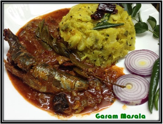 Garam Masala: Kappa and Mathi curry / Sardine Curry with Mashed Tapioca