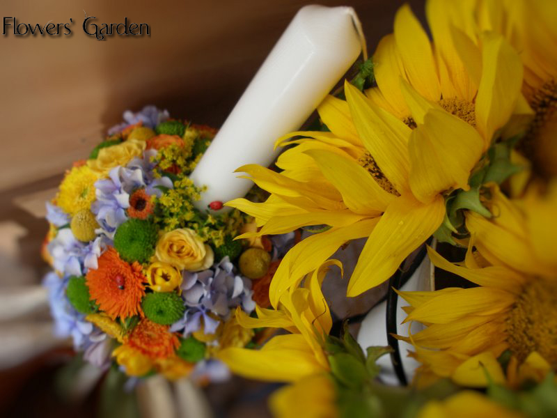 Flowers Garden, passion for colours: Lumanare botez, rotunda, flowers ...