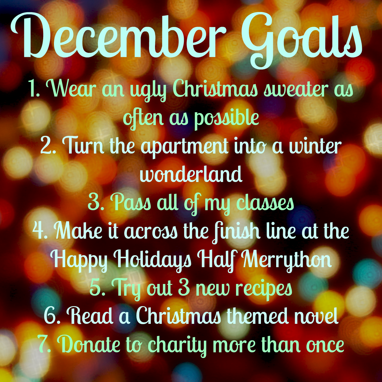 fiveleveninety: December Goals