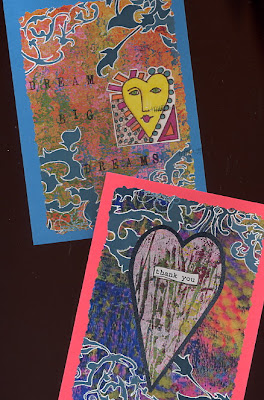 Joanna Grant Mixed Media Art: Quick & Easy Gelli Print Greeting Cards