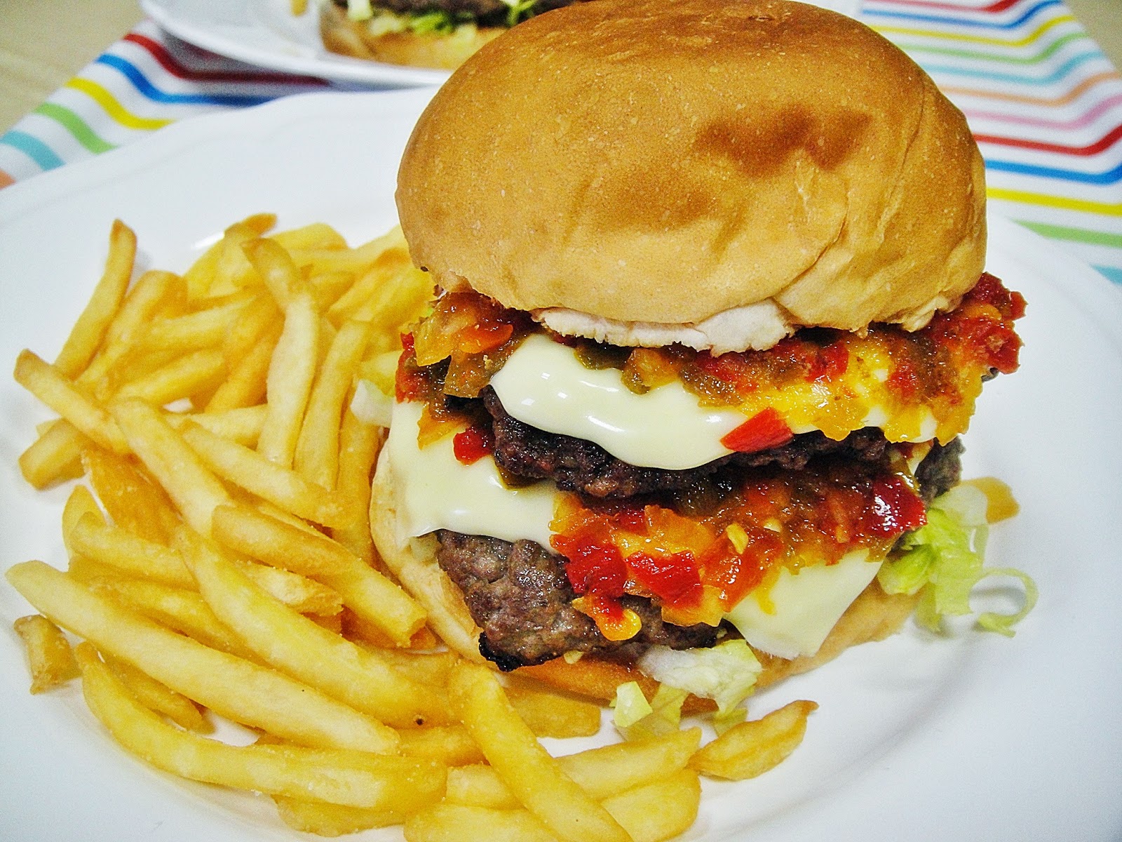 Maryam's Culinary Wonders: 784. Chilli Cheese Burgers