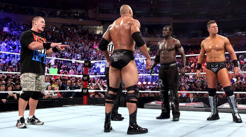 WWE In live!!!!: JOHN CENA & THE ROCK vs THE MIZ & R-TRUTH