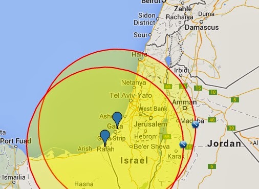 160 kilometers, illustrated ~ Elder Of Ziyon - Israel News