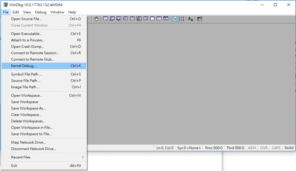 隨手筆記: 簡易架設 Windows debug(WinDbg)