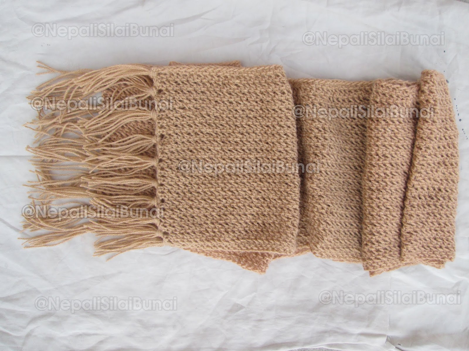 How to Knit a Scarf | Muffler Scarf Design | Maflar Bunne Tarika ...