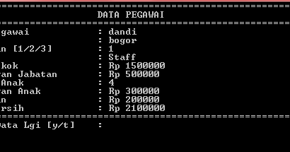 contoh flowchart sederhana tentang " Data Pegawai " ~ Berbagi Tugas
