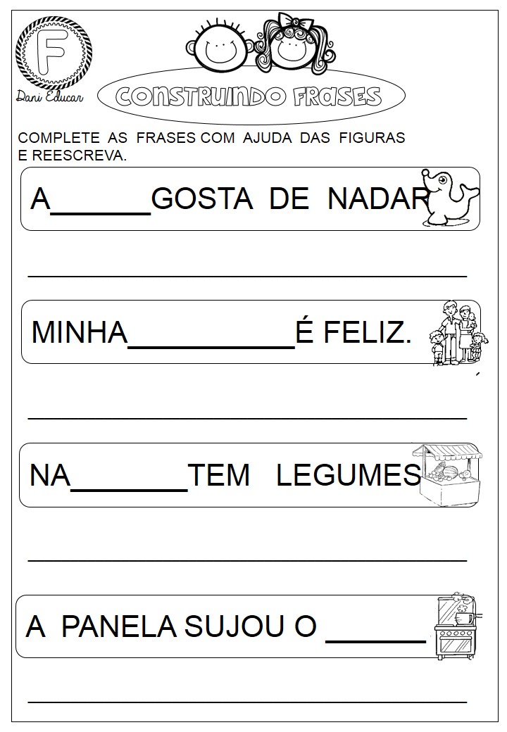 LINA COELHO, SEJAM BEM-VINDOS!: Formando Frases