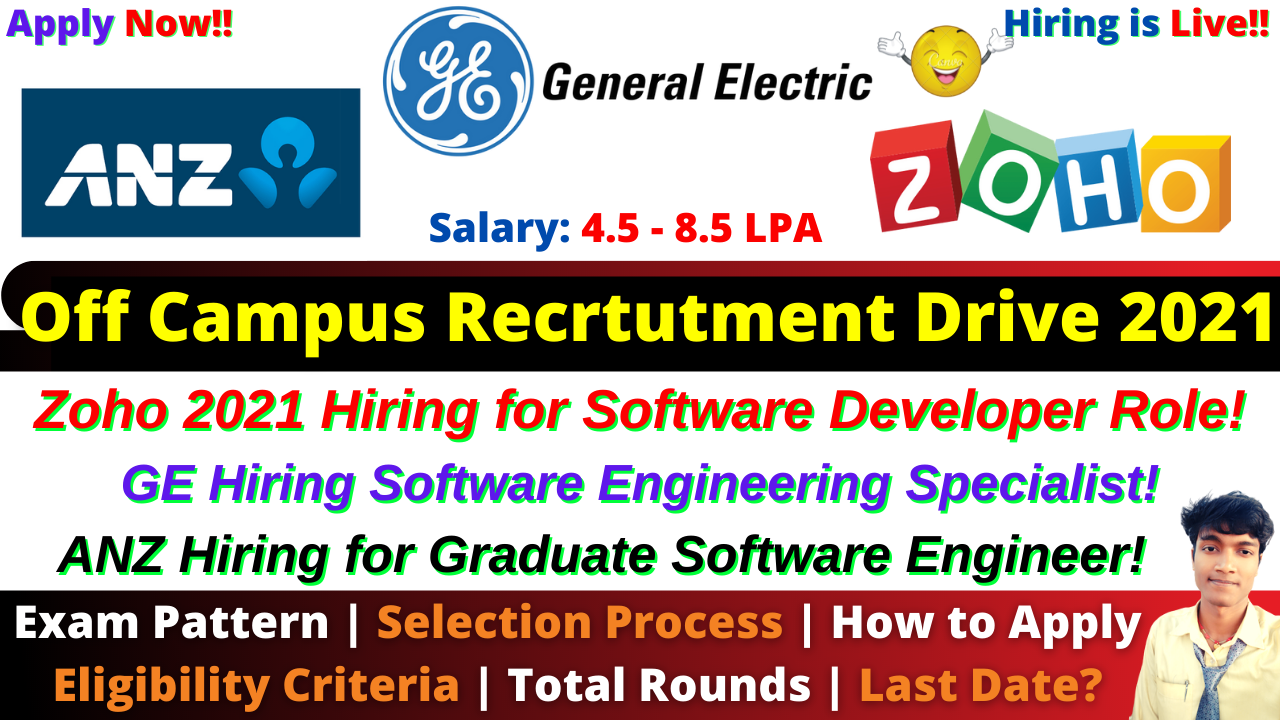 Zoho Off Campus Drive 2021 | Software Developer | Any Graduate in Any Branch | Salary 4.2 LPA ...