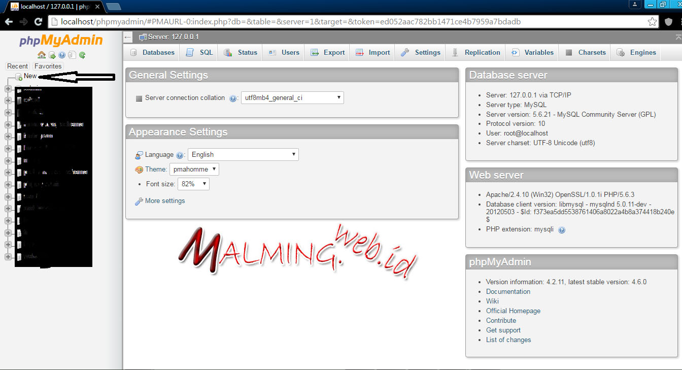 [Tutorial] Cara Membuat Database Website Dengan XAMPP Lengkap Dengan Gambar - Malming ...