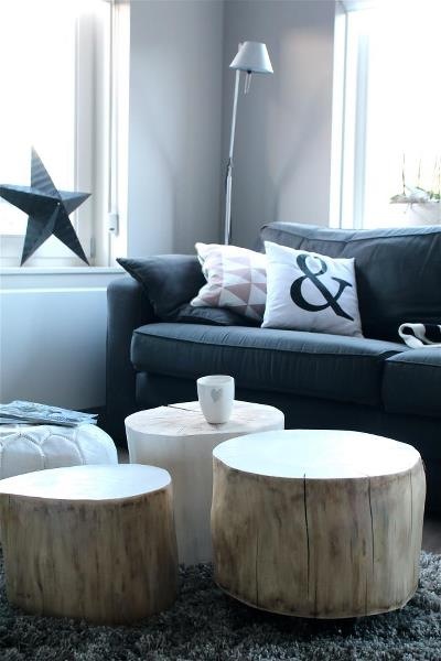 Var dags rum: Gör-det-själv-soffbord av en stubbe!