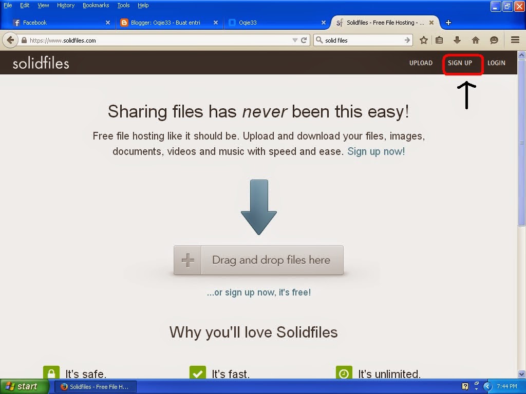 Cara Upload File Di SolidFiles ~ My World