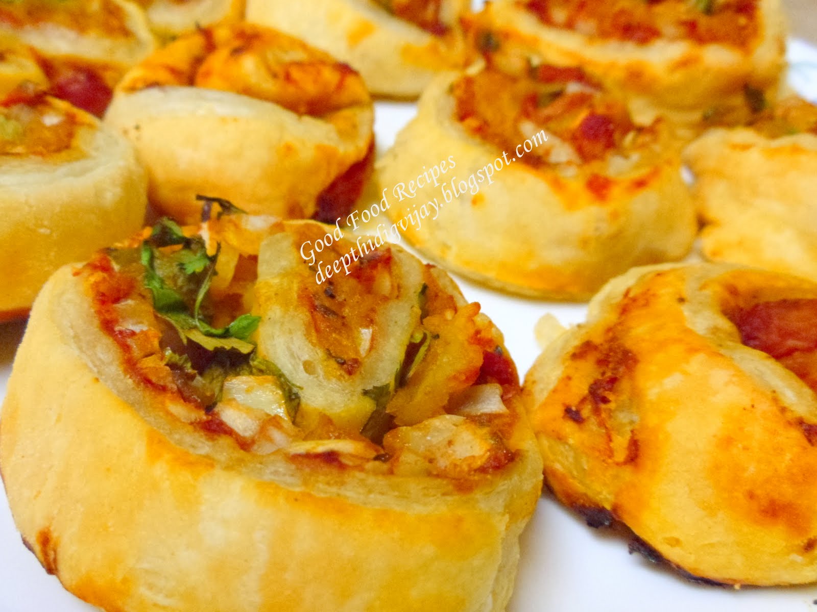 Vegetable Pastry Pin Wheels in INDIAN Style
