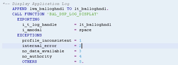 SAP ABAP Central: Global Class and Method for Application Log