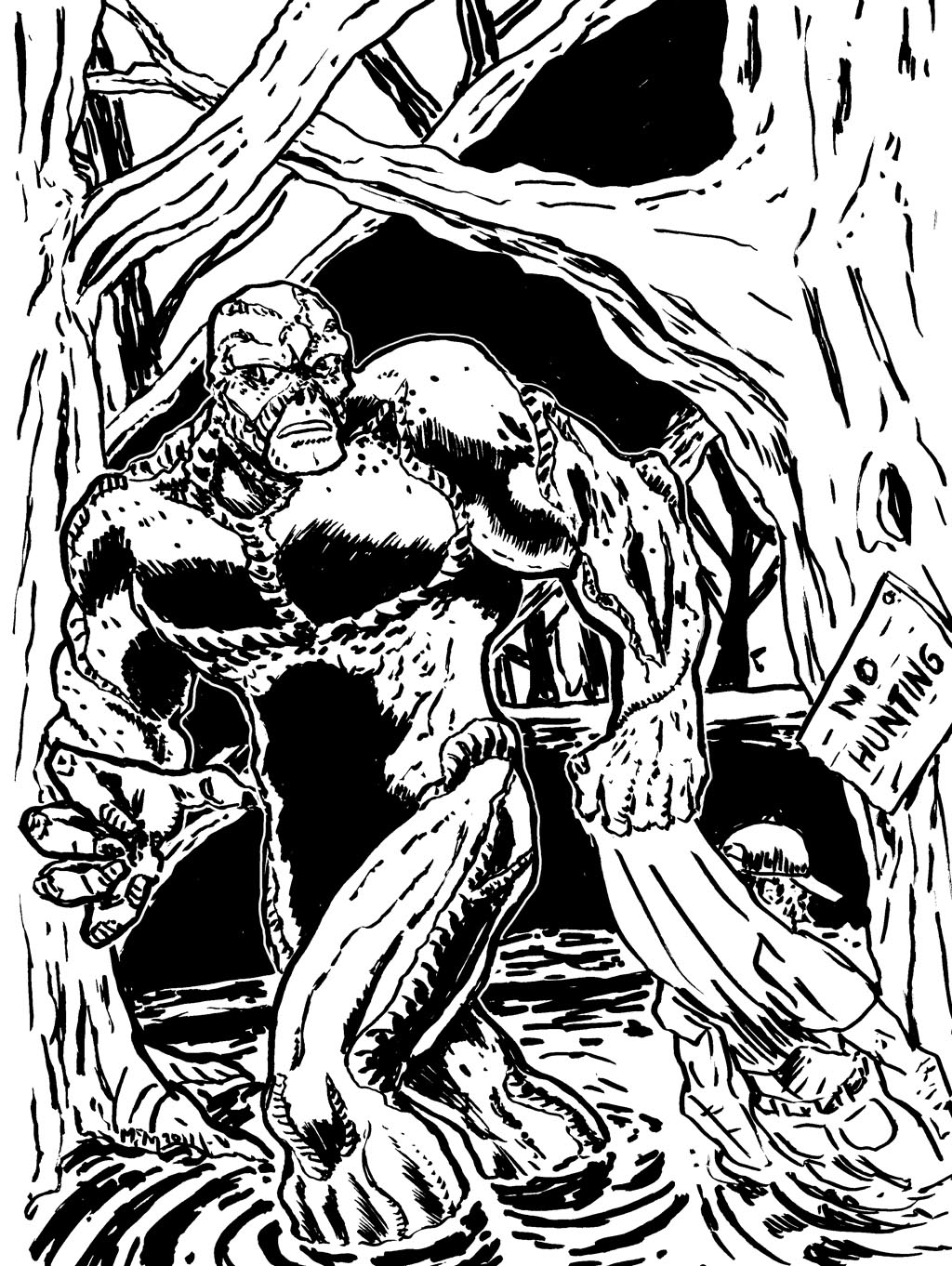 THE COMIC ART ALLIANCE: The Swamp Thing by Mike Moran