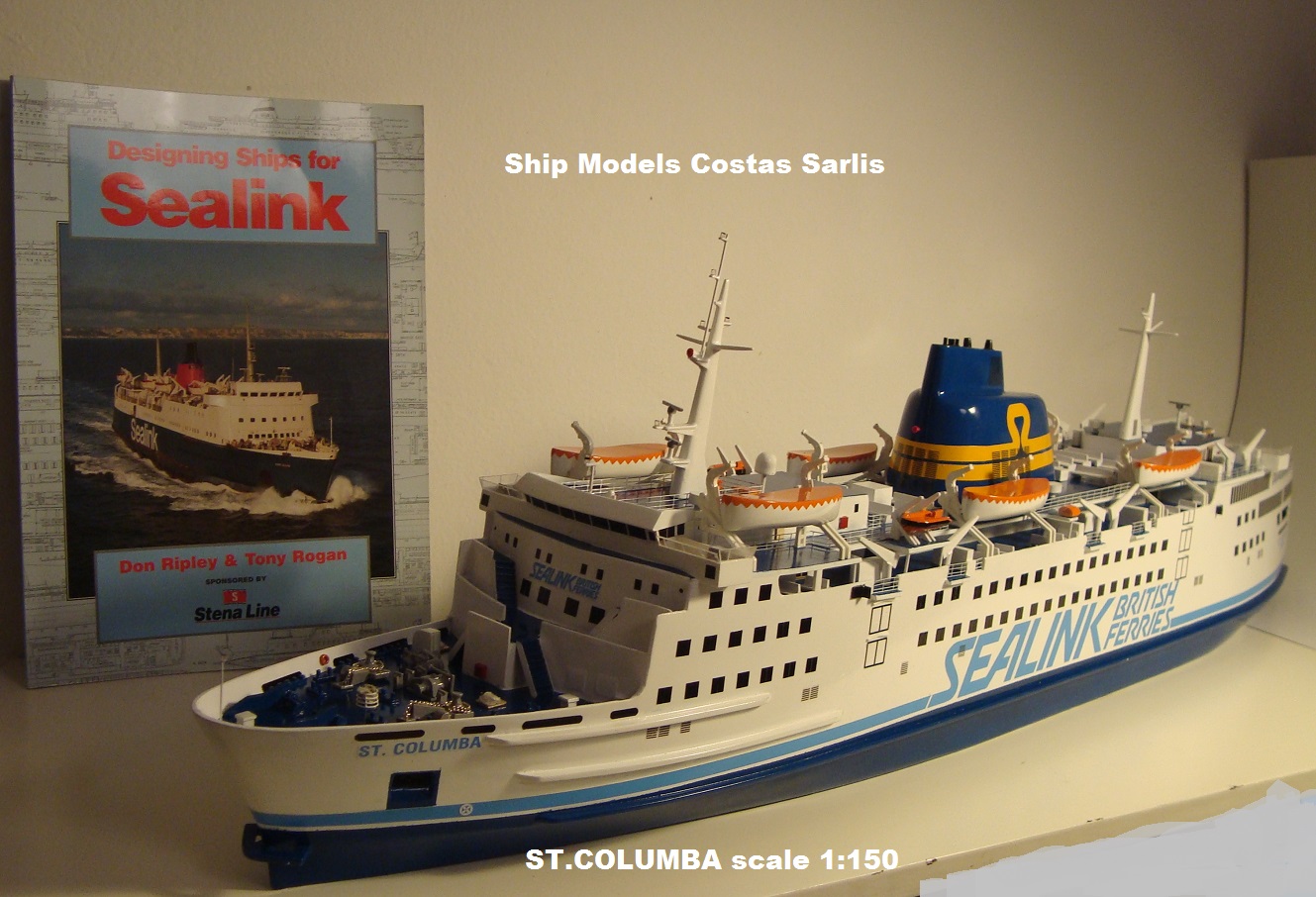 Ship Models Costas Sarlis: ST.COLUMBA - SEALINK BRITISH FERRIES scale 1:150