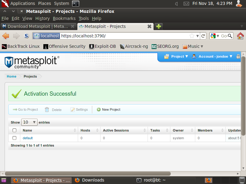 ICTechNotes: Installing Metasploit Community Edition (on BackTrack 5)