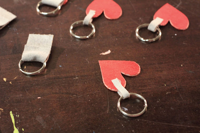 sassafras: scrap leather key chains :: diy