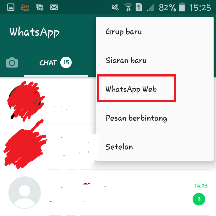 menggunakan whatsapp web PC - Belajar Bareng