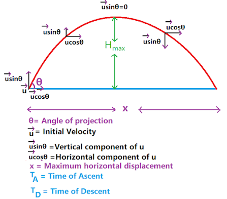 Expression for projectile Motion ~ Physics Padhai