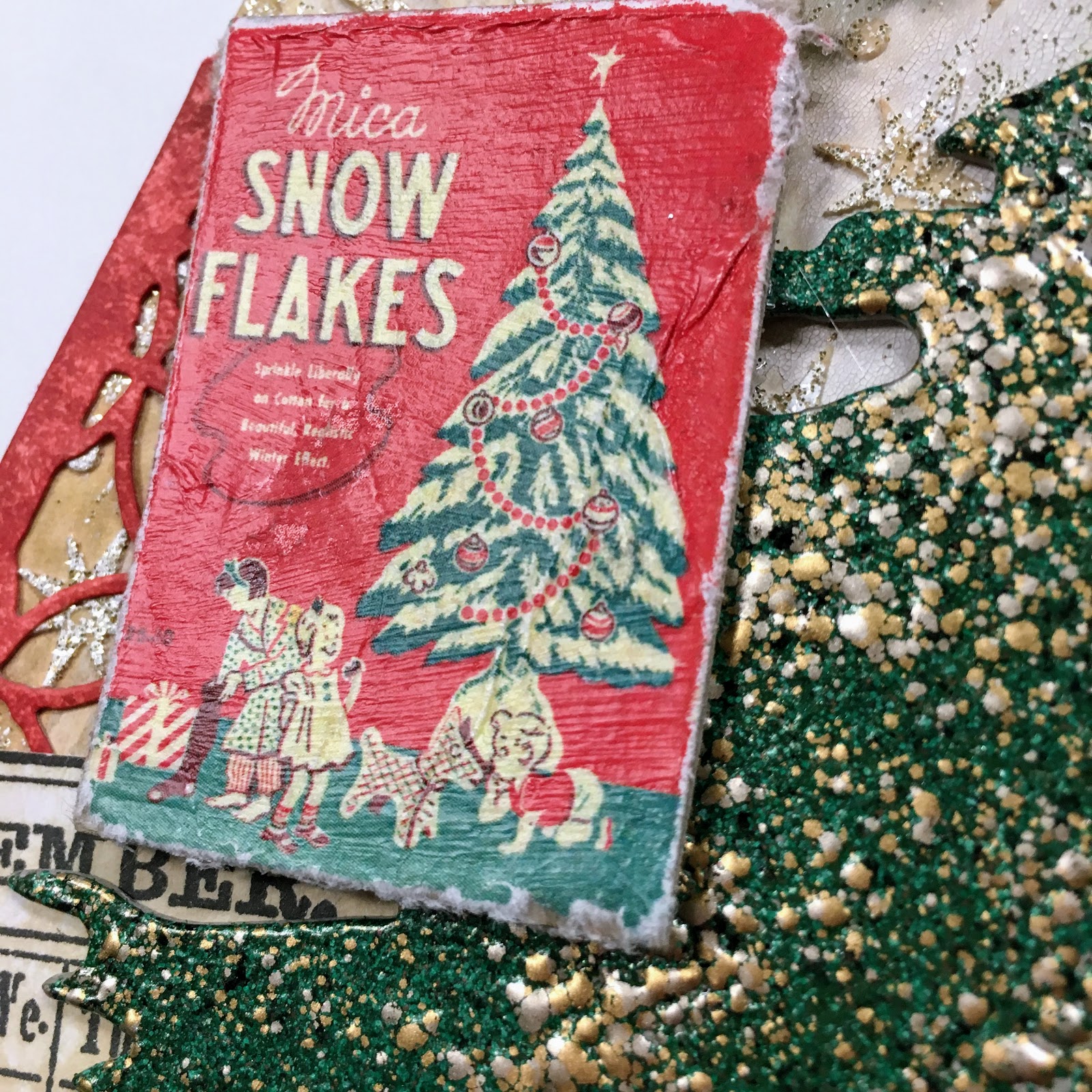 SewPaperPaint: 12 Tags of Christmas Mittens and Embossed Tree