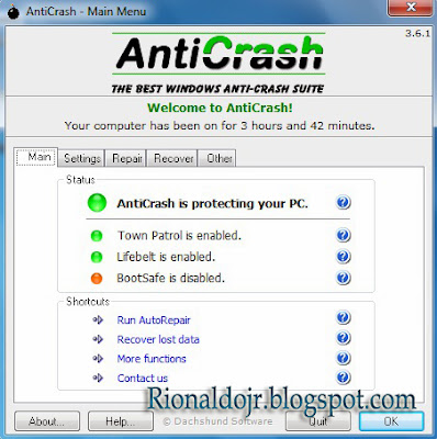 Anti Crash software untuk memperbaiki dan mencegah crash pada komputer