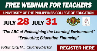 UP College of Education FREE WEBINARS for Teachers (July 28 & 30 ...